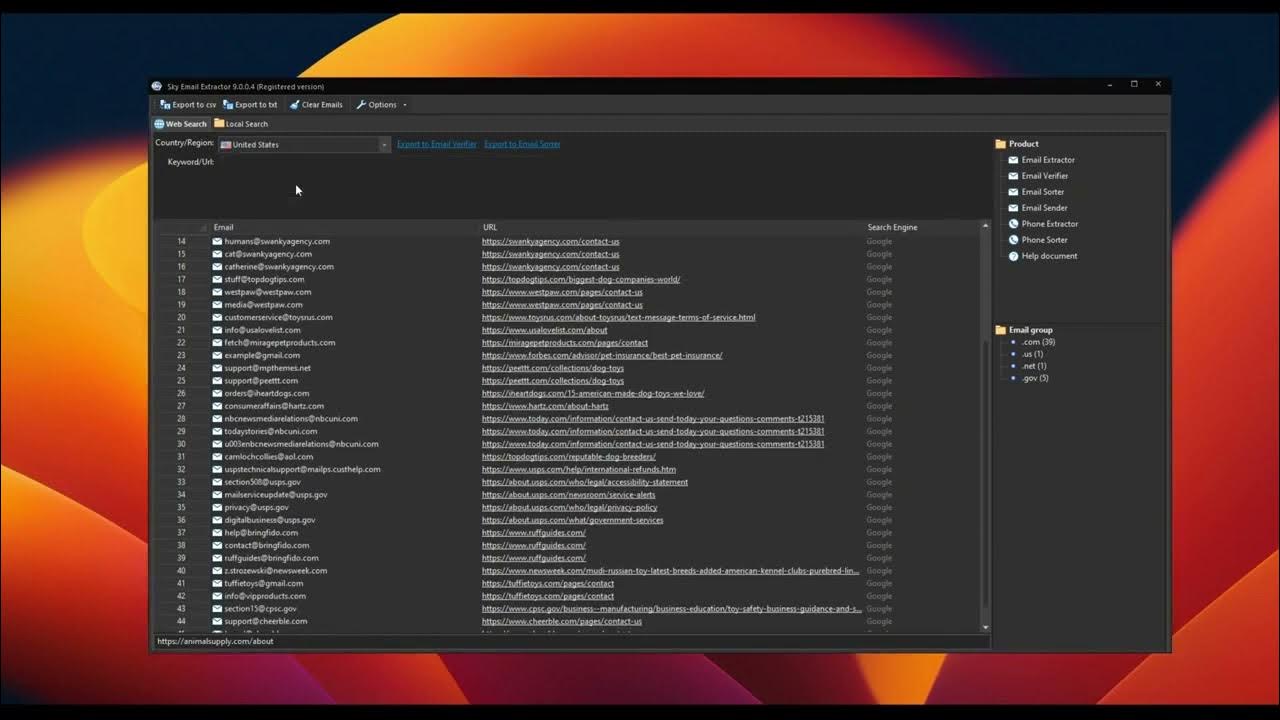 Sky Email Extractor - YouTube