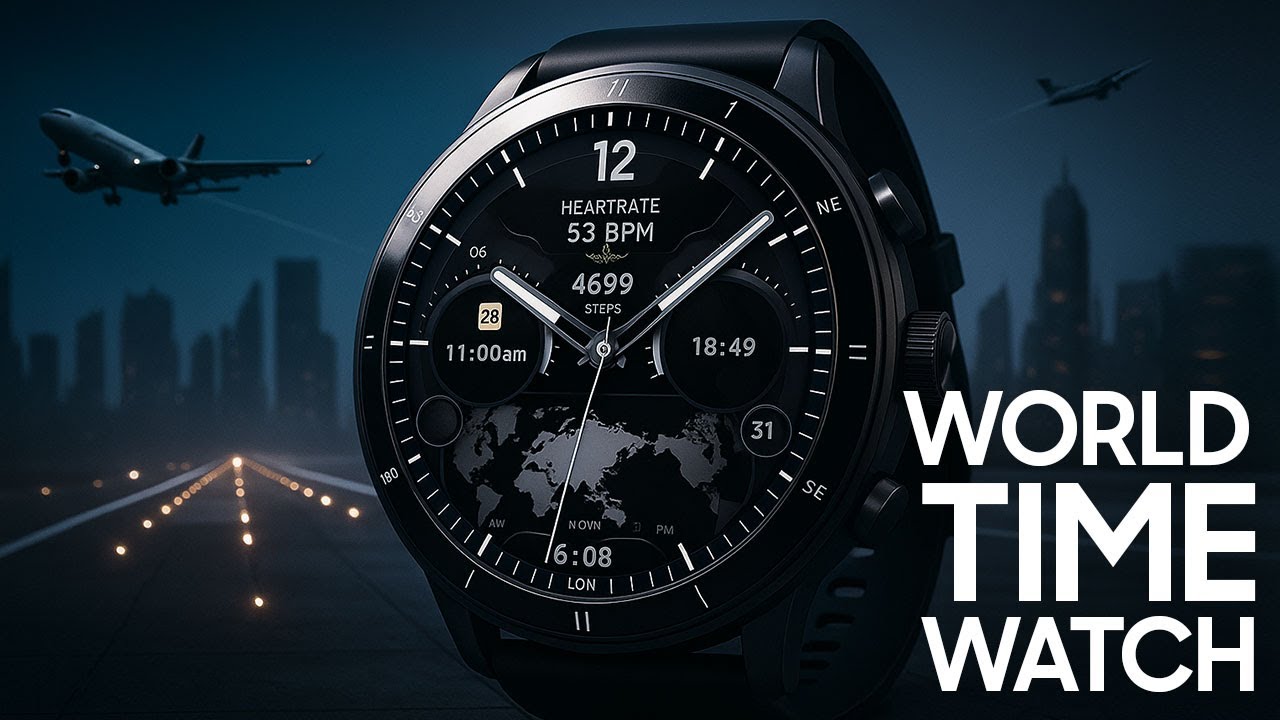 World Time Watch 094 | Samsung Galaxy Watch Face | Best Watch Face ...