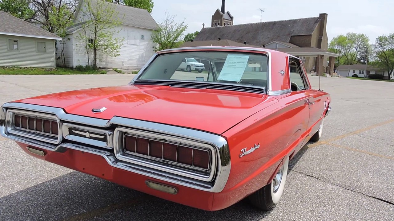 1965 ford red thunderbird for sale at www coyoteclassics com - YouTube