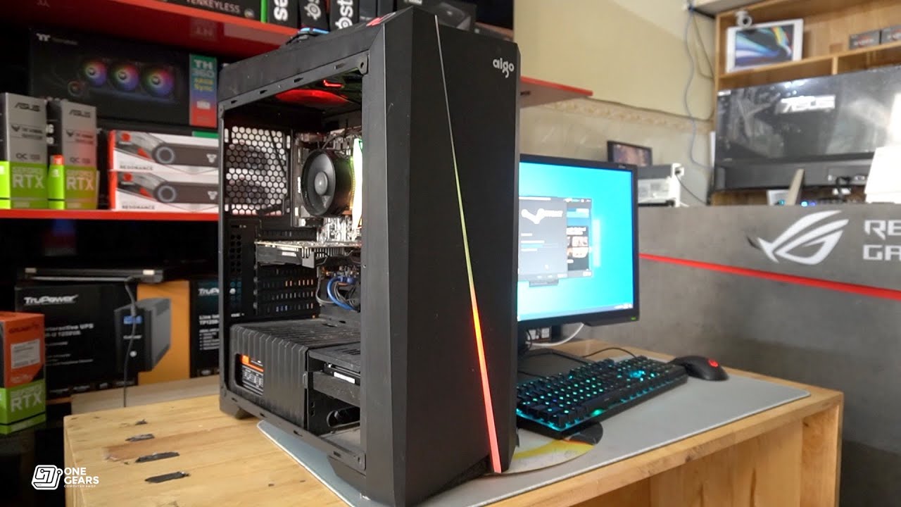 Re-build Old Gaming PC Ryzen 5 1600 GTX1050Ti - YouTube