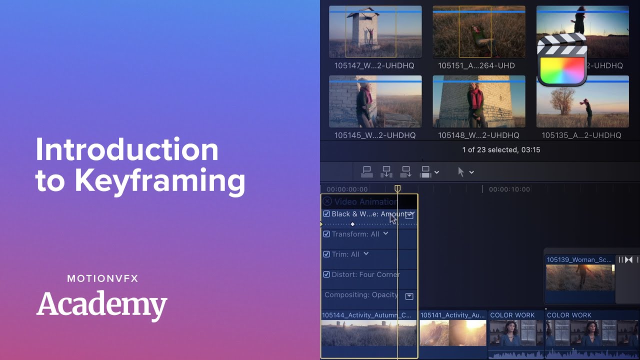 Intro to Keyframing in FCP — Final Cut Pro Lesson 12 - MotionVFX Academy - YouTube