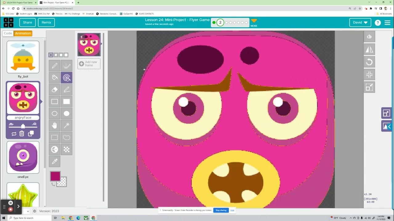 CS Discoveries Unit 3: Lesson 24 - Mini-Project - Flyer Game (24 - 25 ...