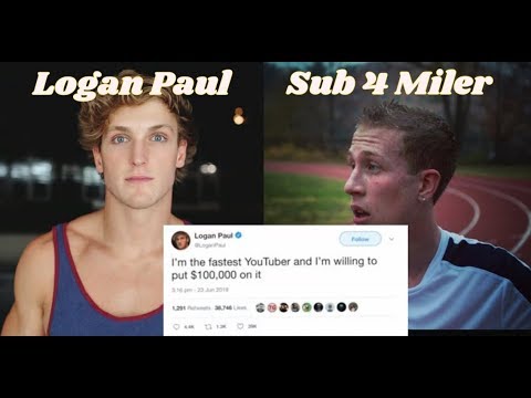 LOGAN PAUL VERSUS SUB 4 MILER?!?! *Challenger Games* - YouTube