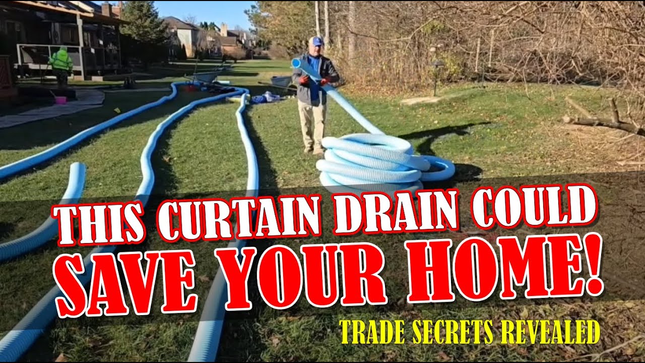 How to Build a Curtain French Drain FULL TUTORIAL - Trade Secrets - YouTube