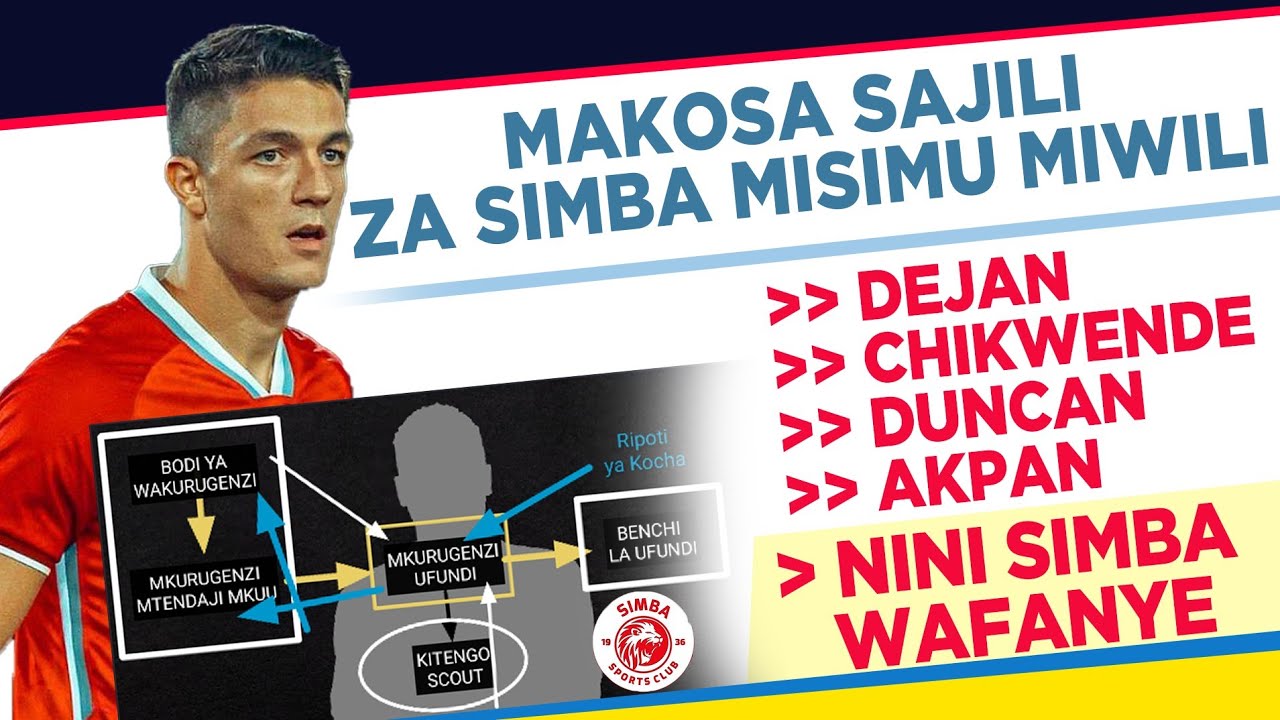 DEJAN SIMBA: MAKOSA USAJILI WAKE | YOUTUBE |WAKALA | KUONDOKA TZ. - YouTube