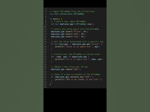 Rust BTreeMap: Efficiently Managing Sorted Key-Value Pairs - YouTube