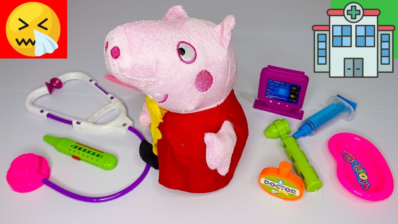 Peppa Pig is Sick and Visits the Doctor | Teaching Kids the Importance ...
