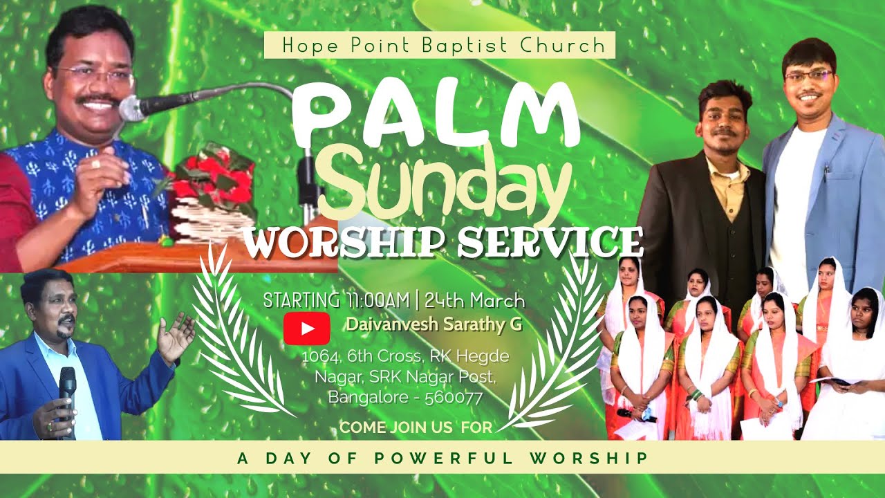 🔴LIVE: Hosanna!! The Triumphal Entry of Jesus || Palm Sunday at Hope ...