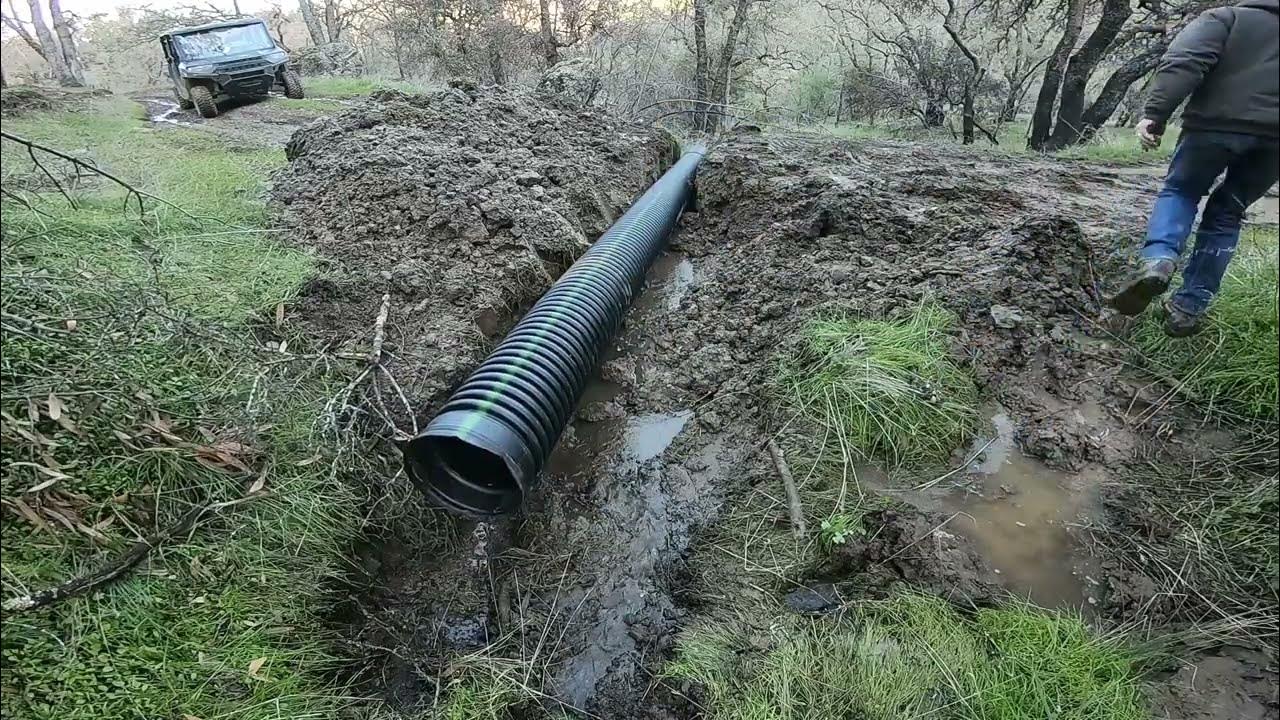 Installing culvert pipes - YouTube