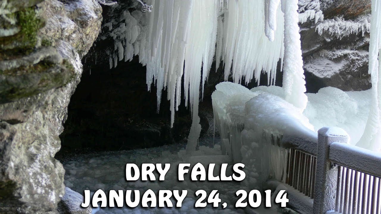 Dry Falls Ice Exploration (January 2014) - YouTube