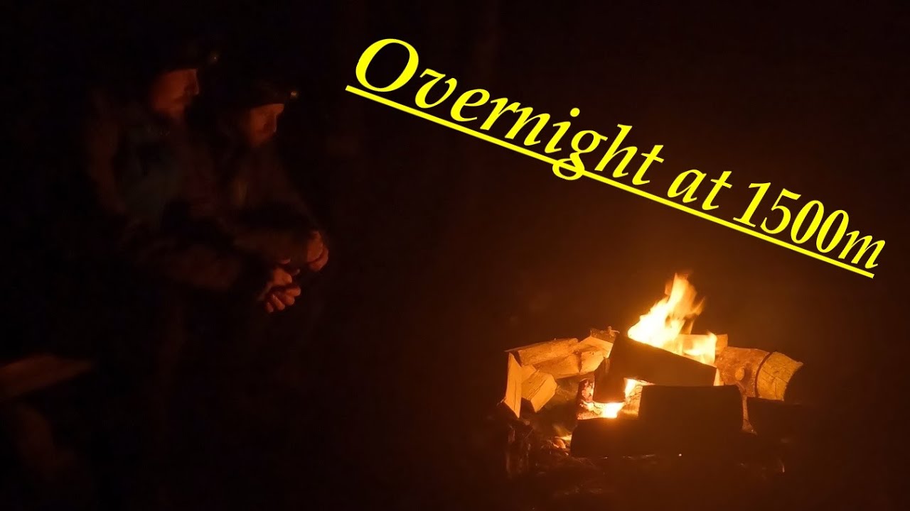 Windy overnight camping at 1500m (4920ft)/ Campfire cooking/ SMD ...
