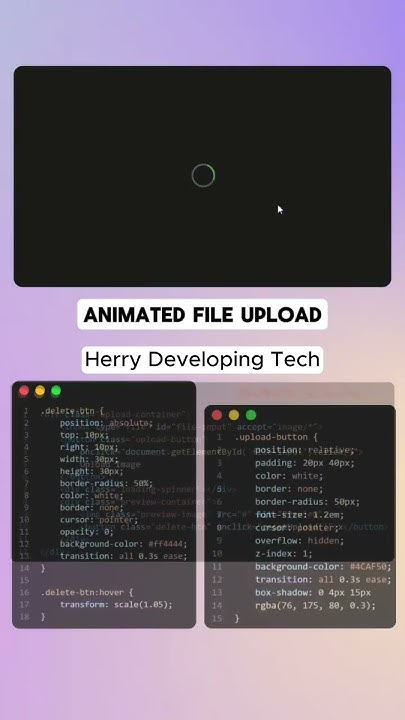 📁 Animated File Upload with HTML & CSS 🚀 ||#shorts #shortvideo #video #animation #coding #fyp # ...