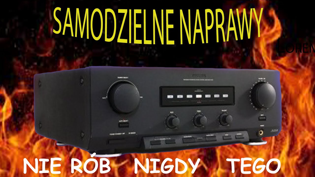 PHILIPS FA-950 WZMACNIACZ STEREO (NAPRAWA) Prądy spoczynkowe ustawione ...