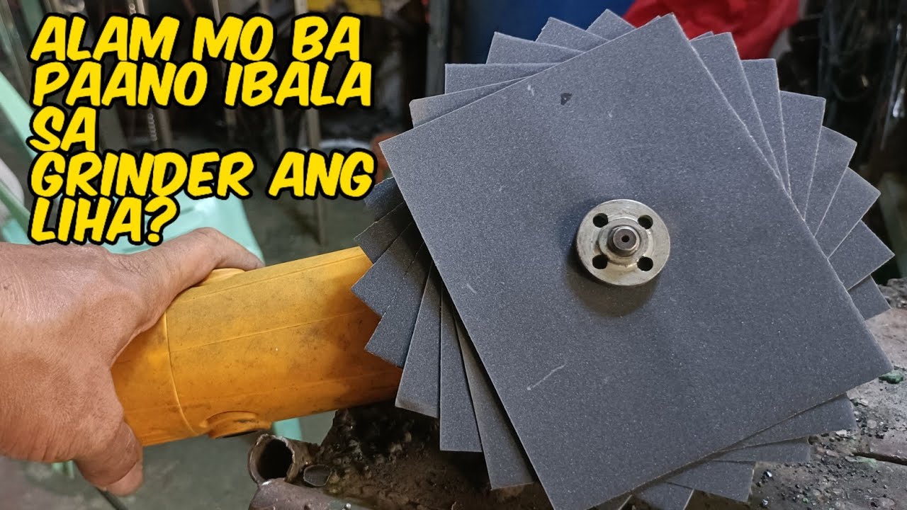 Paano ibala SA grinder Ang liha/sand paper//Curan Works - YouTube