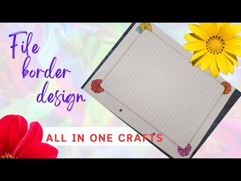 Simple file border design, Easy file page designs,Border design for ...