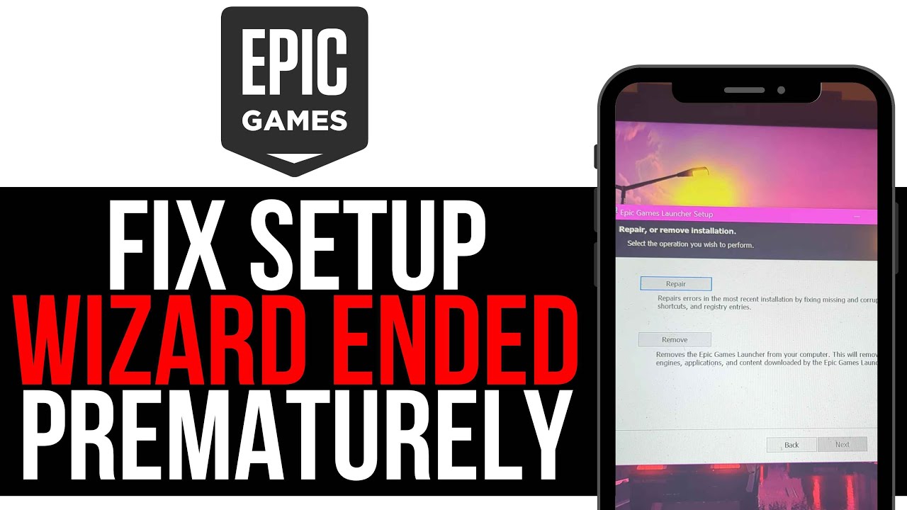 How To FIX EPIC GAMES LAUNCHER SETUP WIZARD ENDED PREMATURELY! | BEST ...