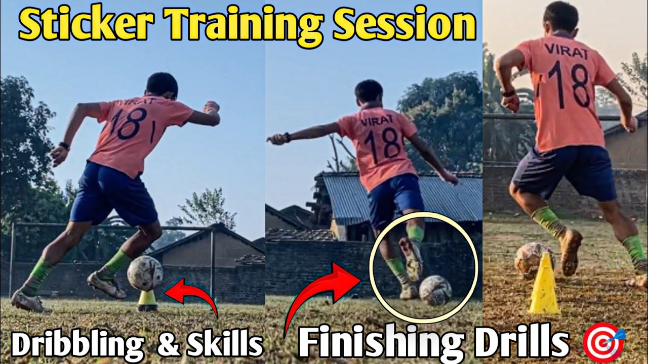 Individual Striker Training Session 🎯| Individual Dribbling & Finishing ...