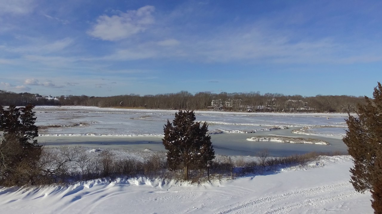 Round Hill Beach South Dartmouth, MA after snowstorm - YouTube
