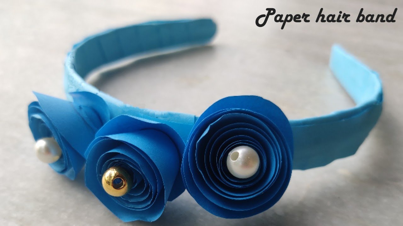 How to make hair band//Easy way to make paper hair band//Hairband ...