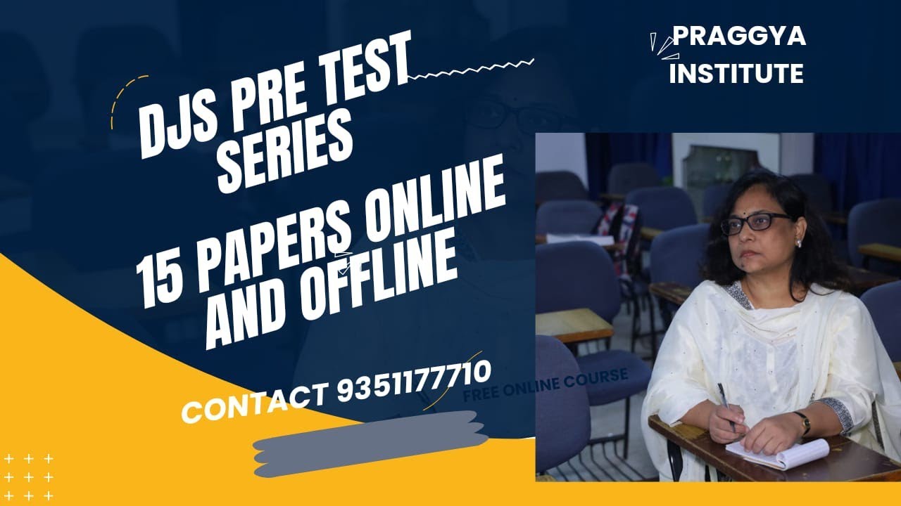 DJS PRE TEST SERIES-2023 - YouTube