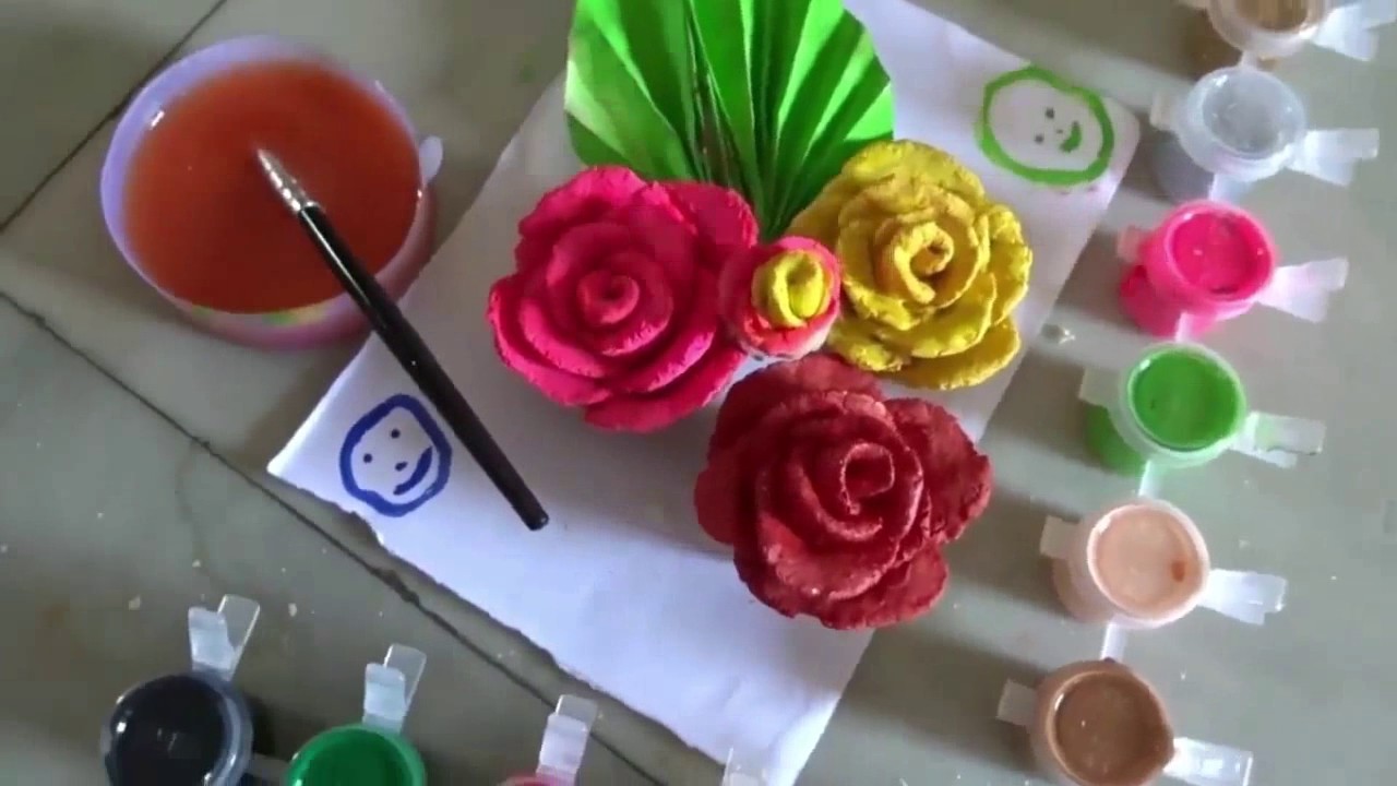 Hand made ROSES with flour powder..... - YouTube