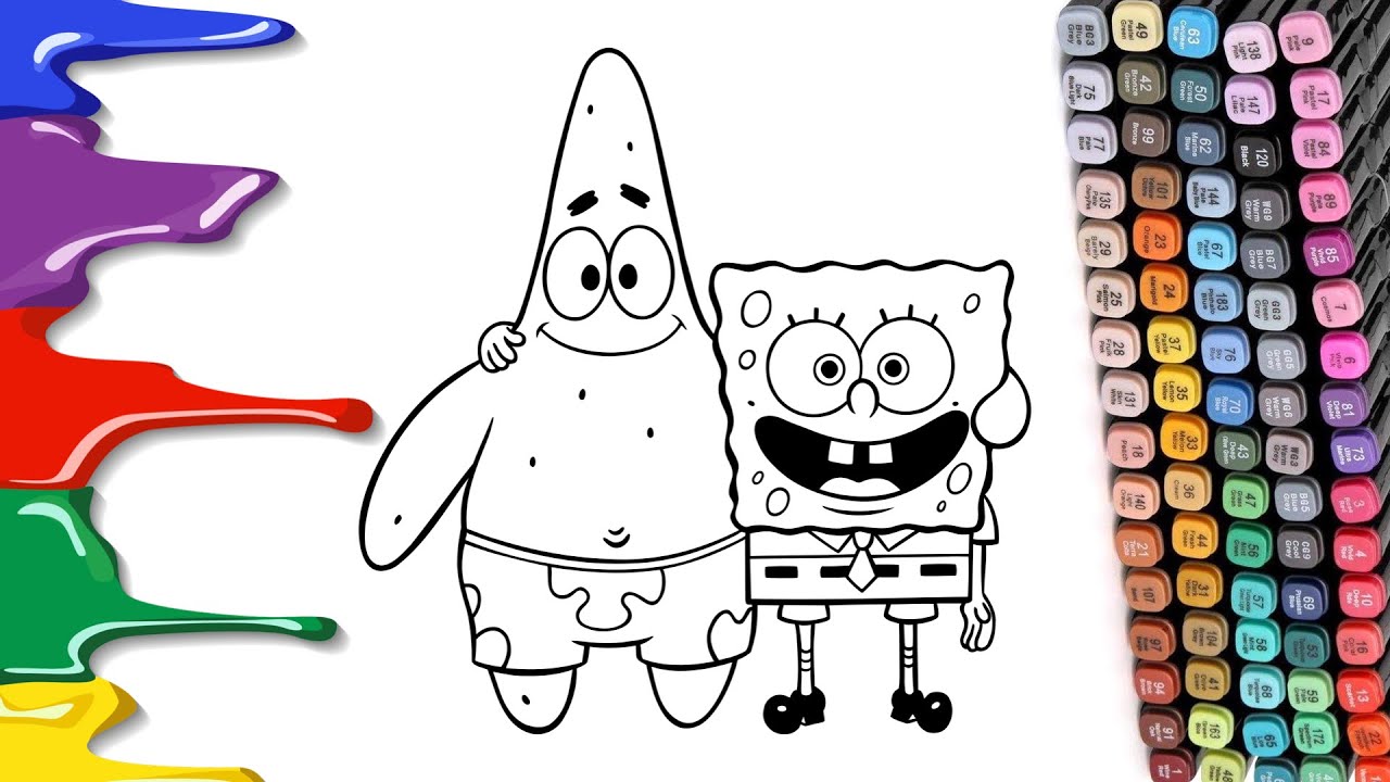 Drawing SpongeBob and Patrick for Kids - YouTube