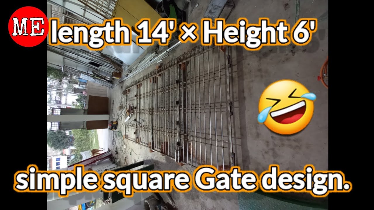 SIMPLES SQUARE GATE DESIGN | LENGTH 14' × HEIGHT 6' | 2+2 FOLDING ...