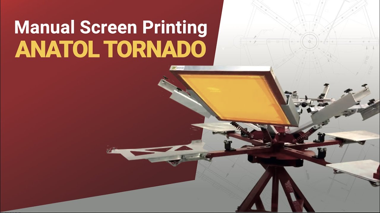 Manual Screen Printing on an Anatol Tornado - YouTube