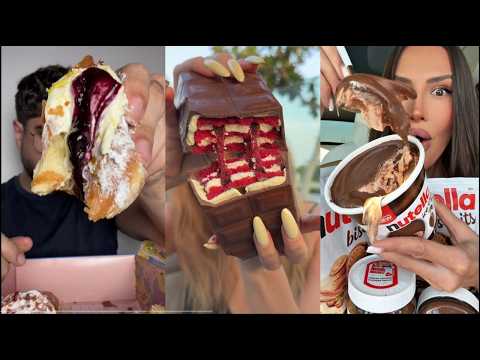 TIKTOK Mukbang Compilation |  Desserts and other sweets 🍰🍫🍩