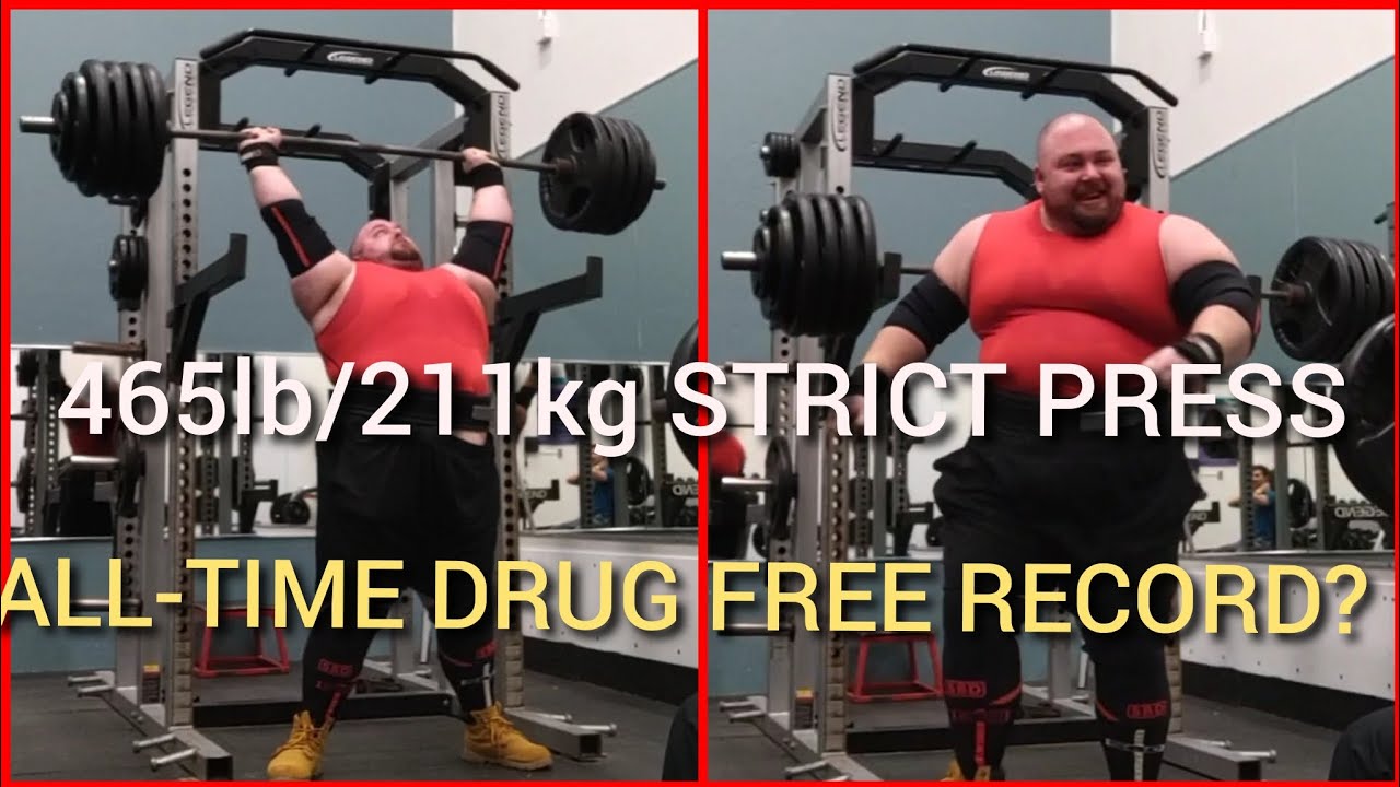 The Heaviest Life Time Natural Strict Overhead Press? - YouTube