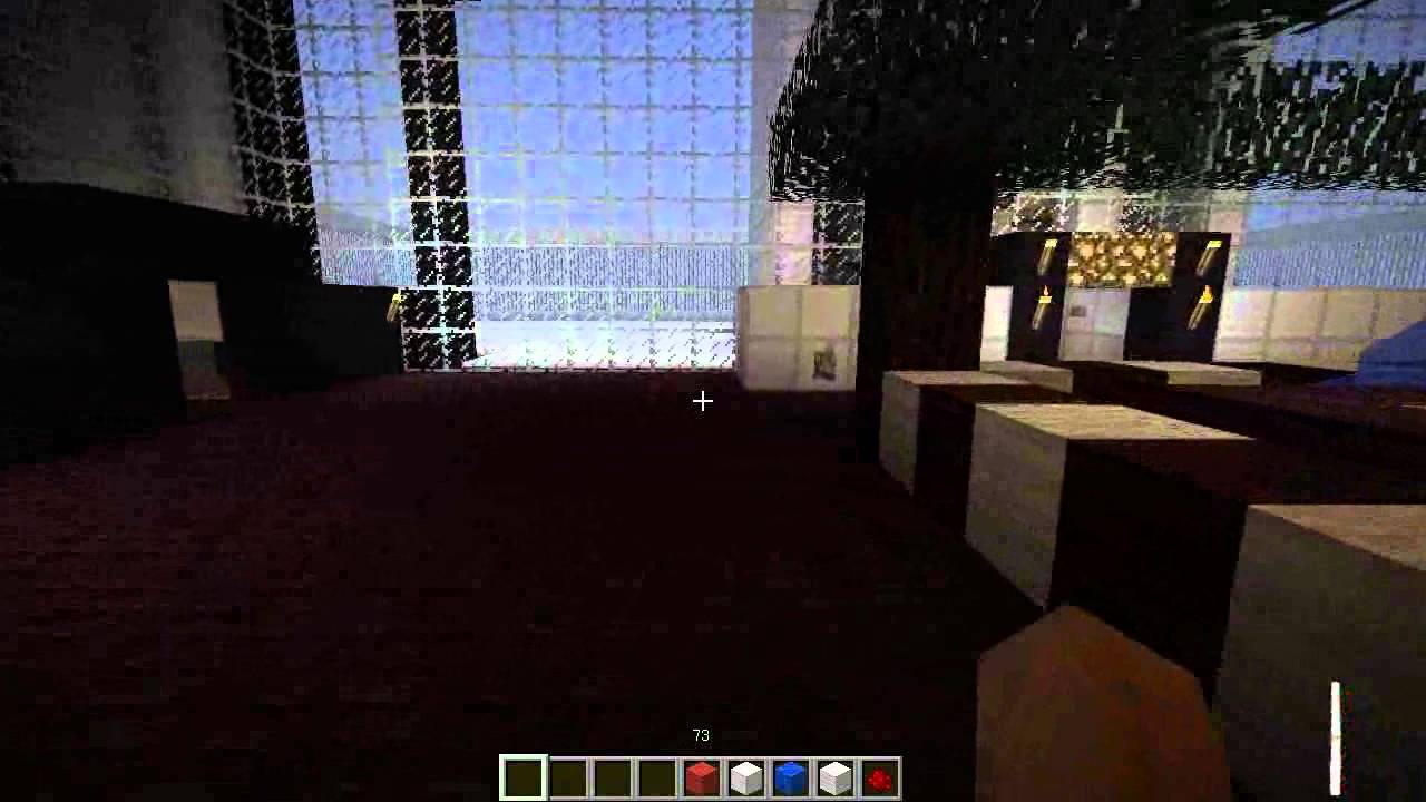 Minecraft Hotel [MCedit Schematic] with Pistons elevators - YouTube