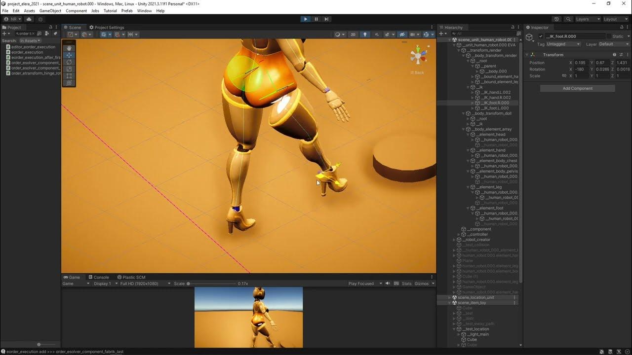 Unity3D Special limbs hinge joint rotation for robot magnet connection - YouTube