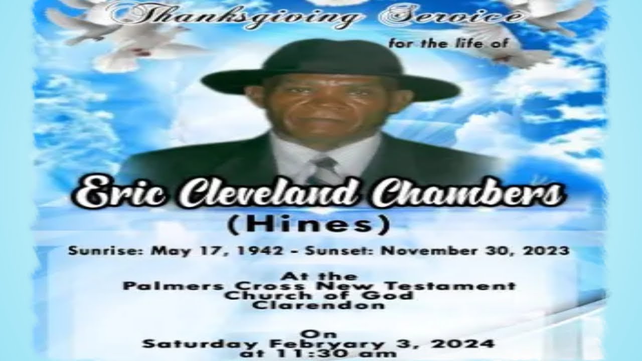 Funeral Service for Eric Cleveland Chambers (Hines) || Saturday ...