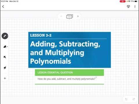 Adding, Subtracting, and Multiplying Polynomials (Lesson 3-2) - YouTube