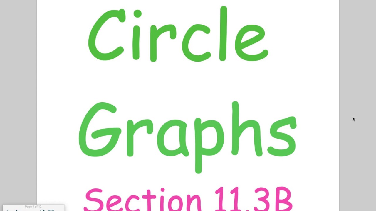 Math 6 - Lesson 11-3C: Circle Graphs - YouTube
