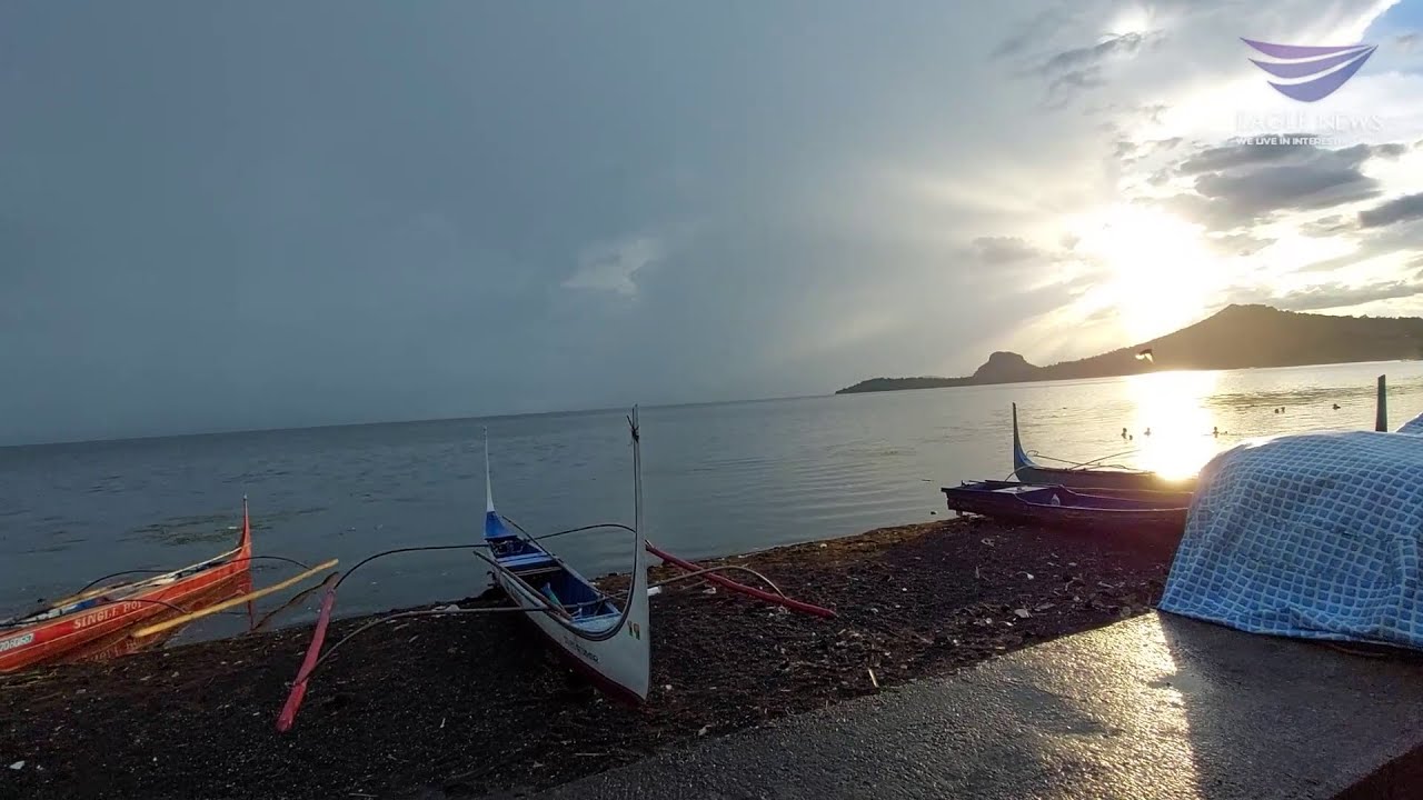 Look: A sunset view of Taal Lake and Taal Volcano from Balete, Batangas ...
