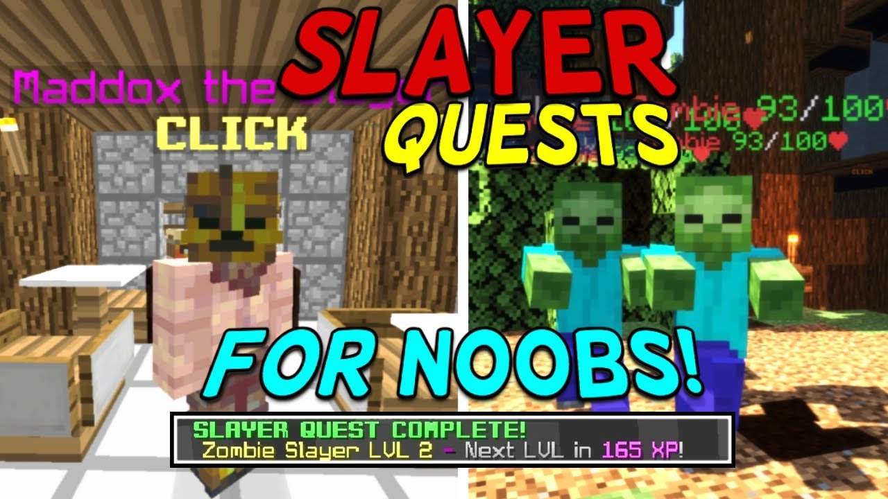 How to DEFEAT the slayer quests for NOOBS! (Hypixel Skyblock) - YouTube