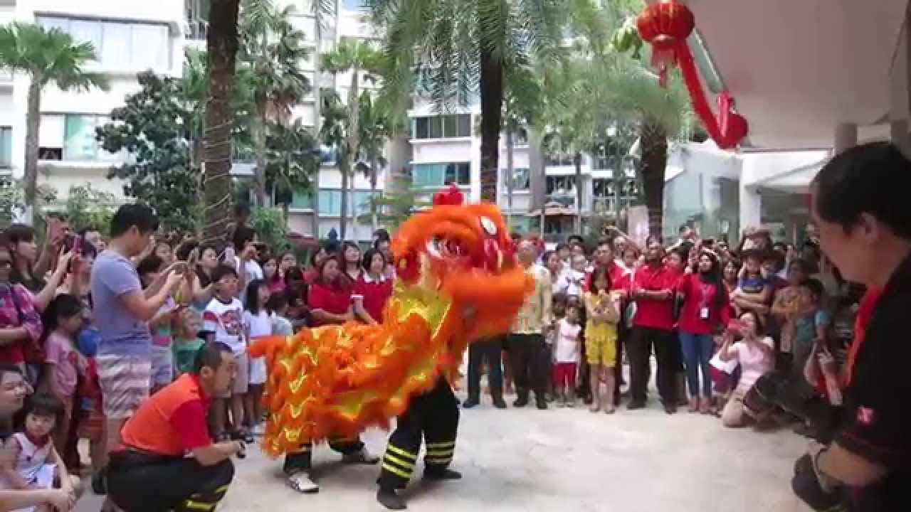 CNY 2015 Fengshan CC Lion Dance at Tanah Merah Crest - YouTube