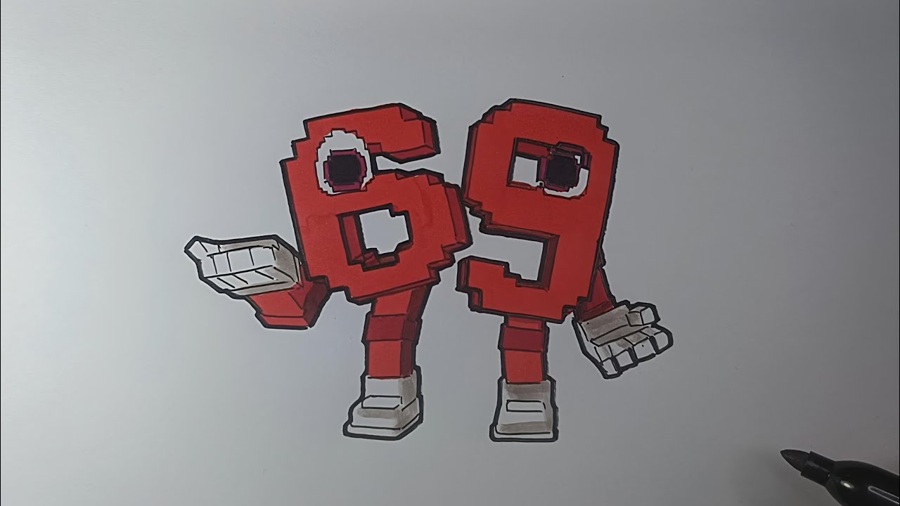 How To Draw 69 In Steal A Brainrot - YouTube