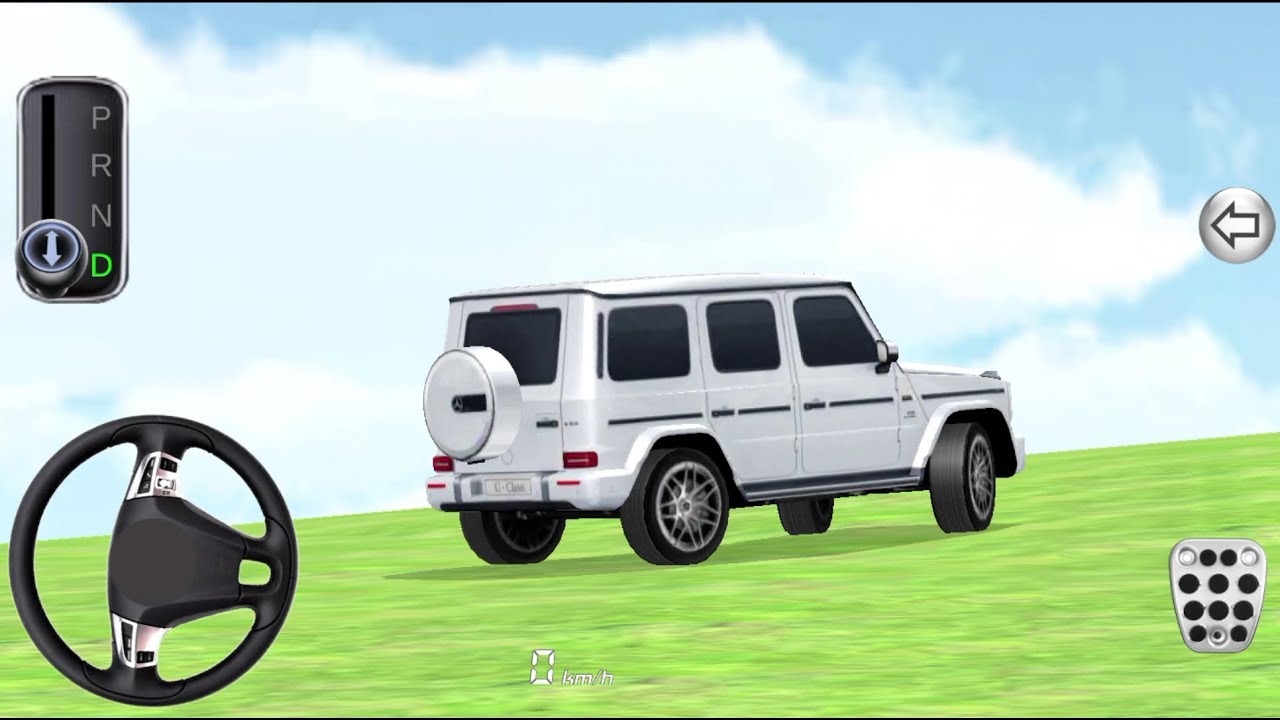 New white Mercedes G-Class In 3d driving class gaming- Game play - YouTube