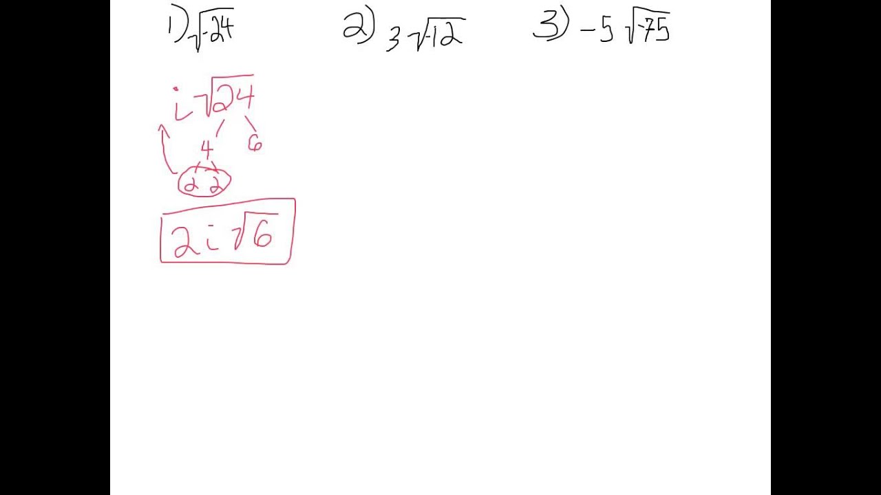 Simplifying Radicals With Negative Numbers YouTube