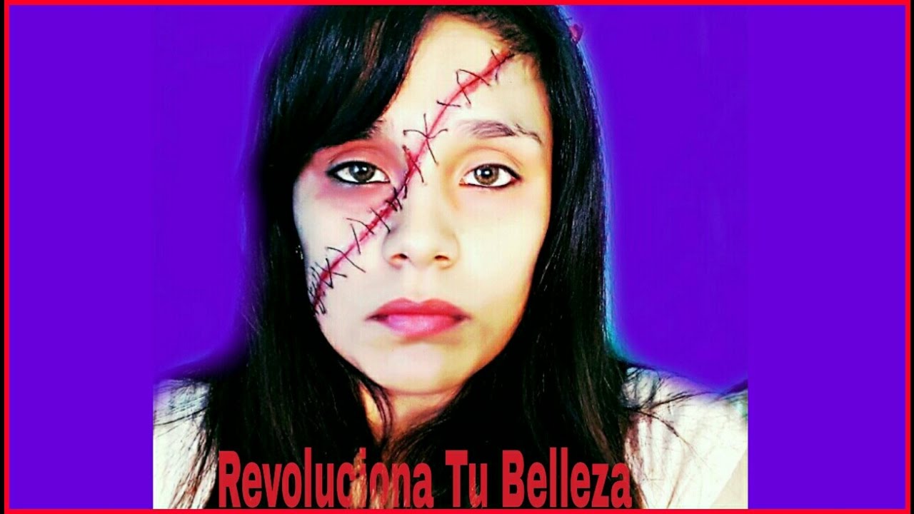 Maquillaje Para Halloween: Cara Cosida / Como Hacer Herida En La Cara ...