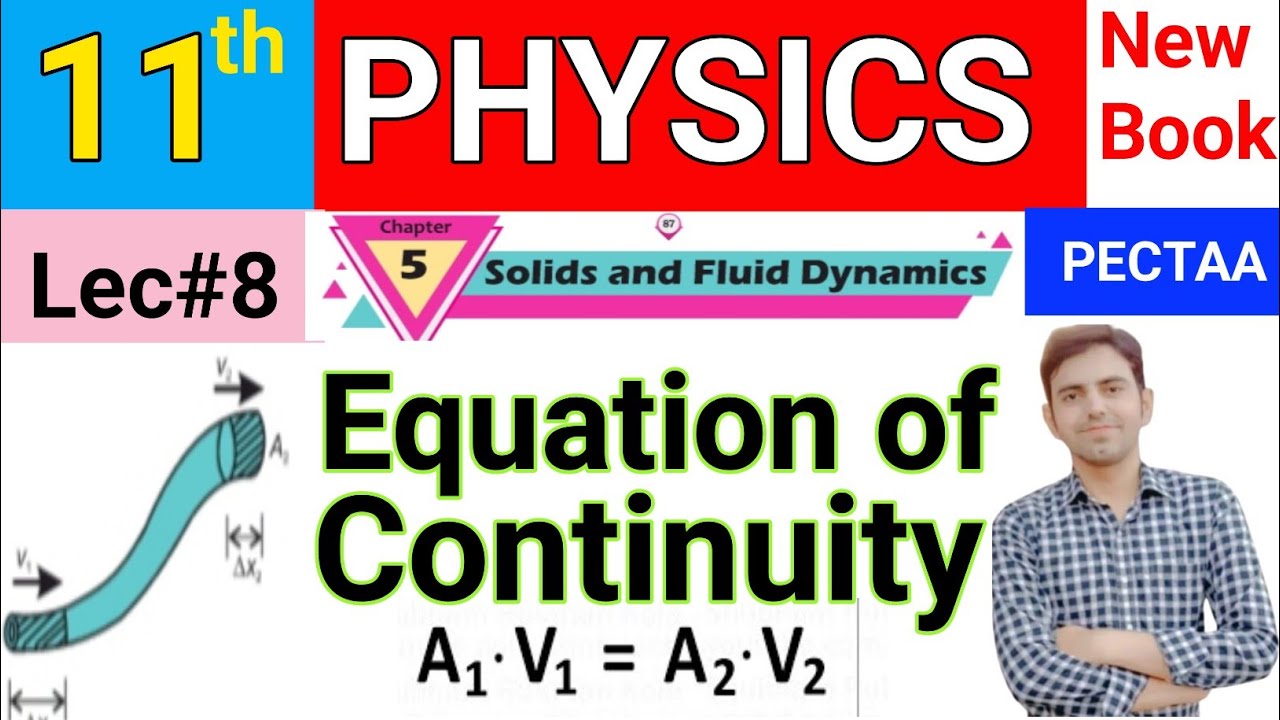 Equation of Continuity & its Application | 11th Class Physics New Book ...