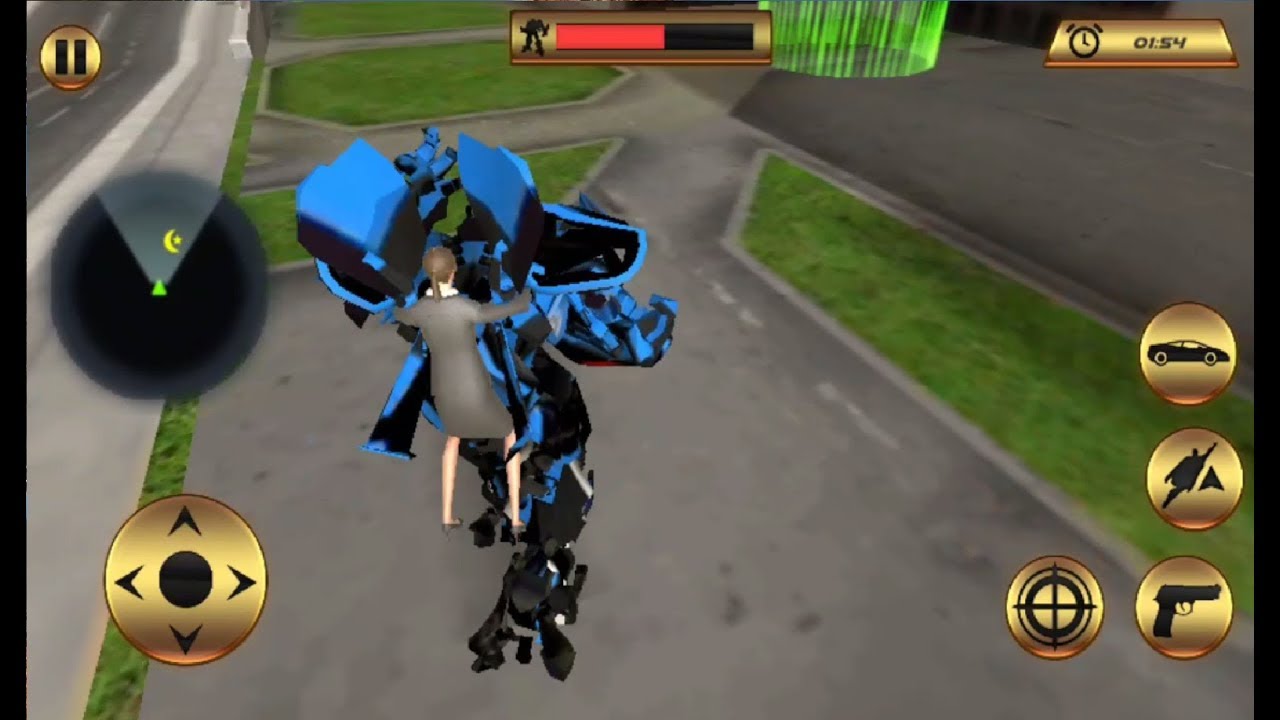 Future Flying Robot Transform City Rescue (3Dee Space) Android Gameplay - YouTube