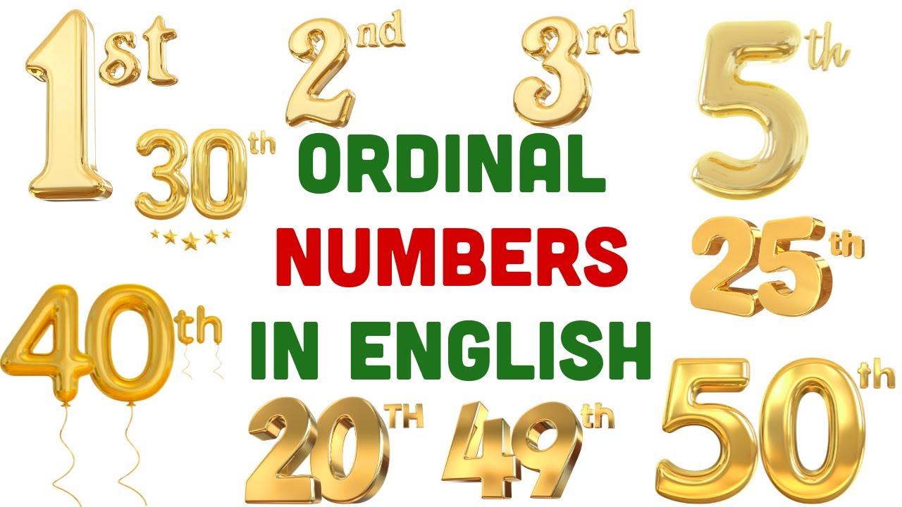 Learn Ordinal Numbers in English | Easy English Numbers Lesson for ...