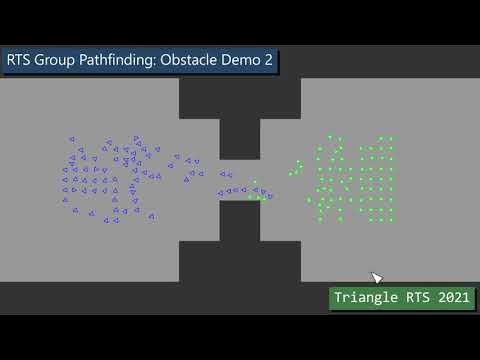 RTS Group Pathfinding: Obstacle Demo 2 - YouTube