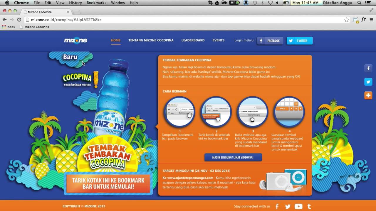Mizone Cocopina Game Tutorial - YouTube
