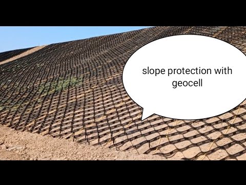 Slope protection with geocells || slope erosion control || geocells ...