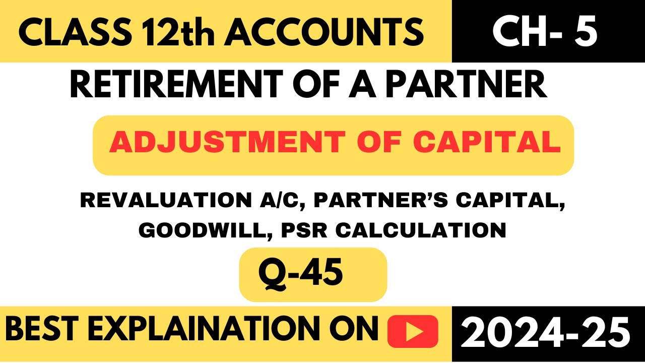 Amit Balan and Chander | RETIREMENT OF A PARTNER q 45 (Adjustment of ...