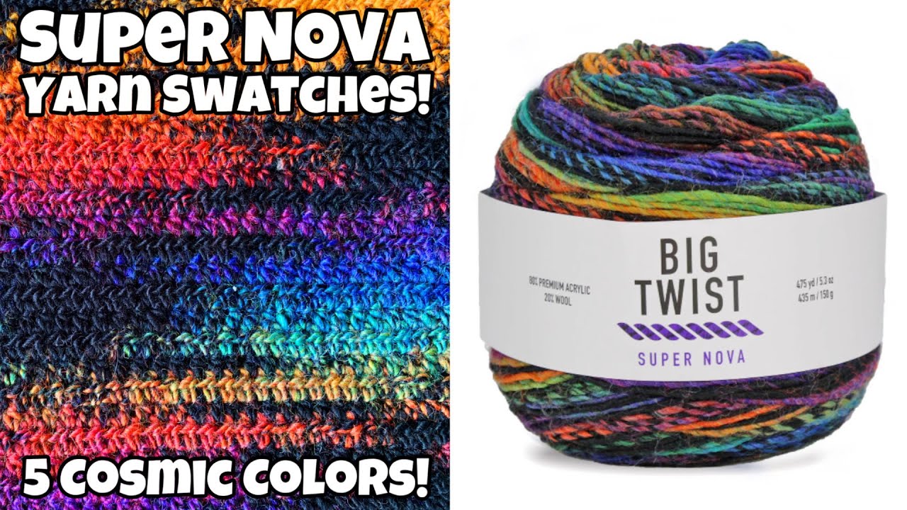 Yarn Swatch Time!! NEW Big Twist Super Nova Yarn #joanns - YouTube